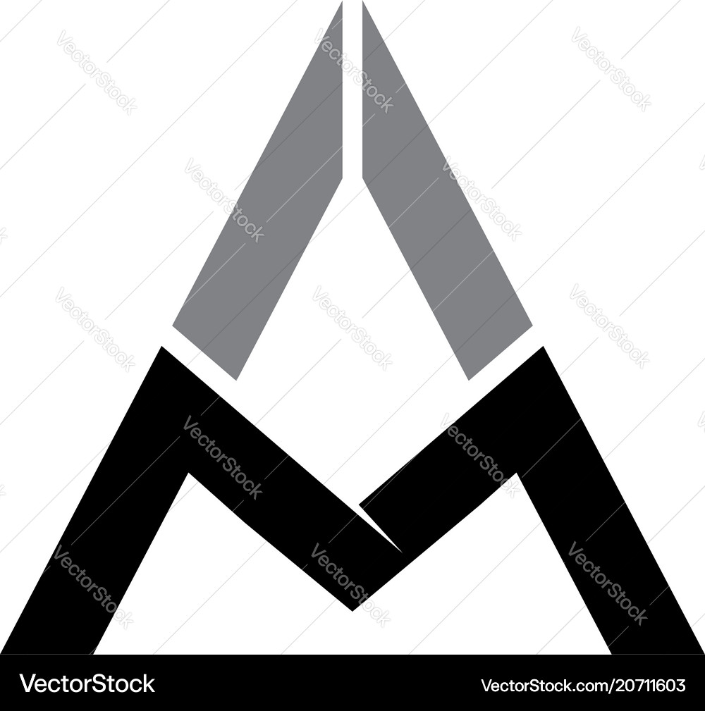 Letter am real estate Royalty Free Vector Image