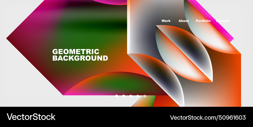 Minimal geometric web site page template design Vector Image