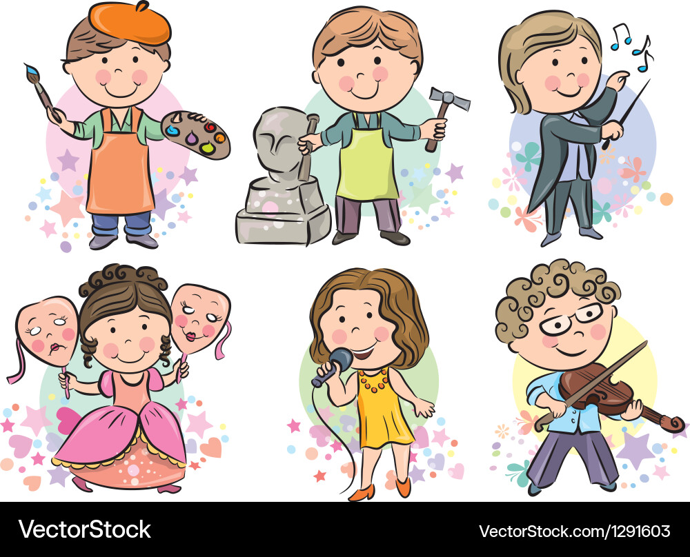 Professions kids set Royalty Free Vector Image