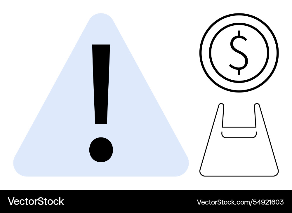 Purchasing warning and financial alerts Royalty Free Vector