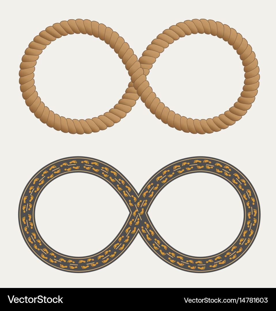 Rope and Roads Infinity Symbol Royalty Free Vector Image