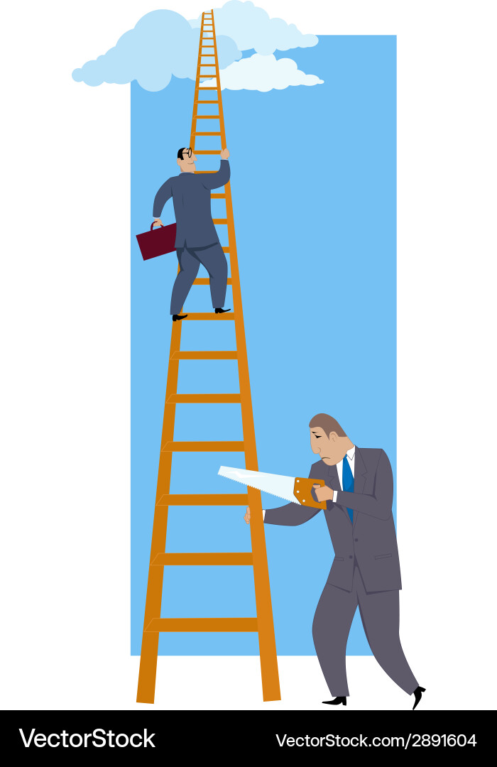 Career sabotage Royalty Free Vector Image - VectorStock