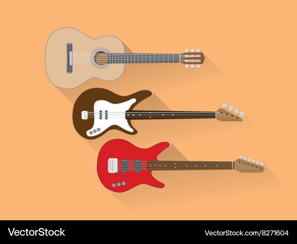 Guitars Royalty Free Vector Image - VectorStock