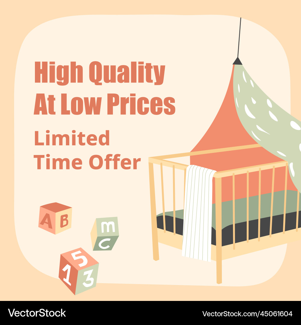High quality and low prices limited time offers Vector Image