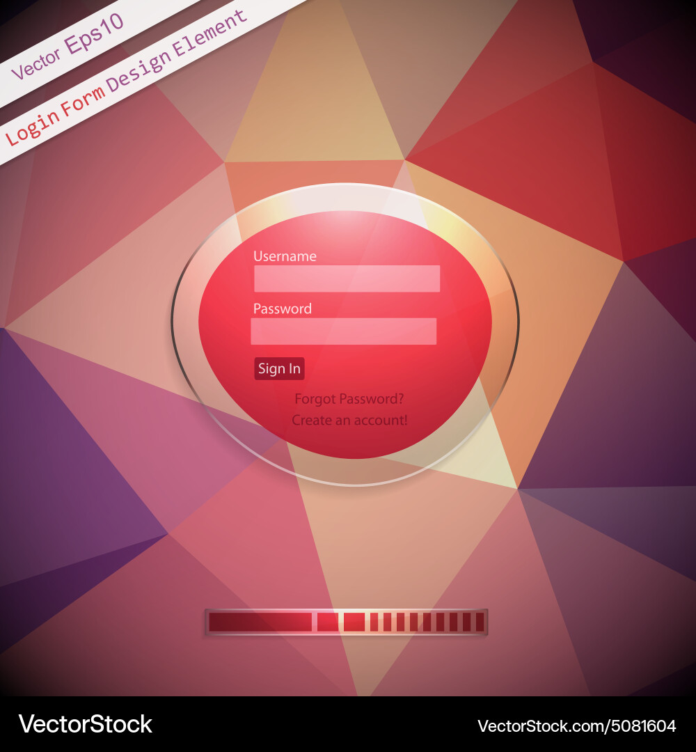 Login form Royalty Free Vector Image - VectorStock