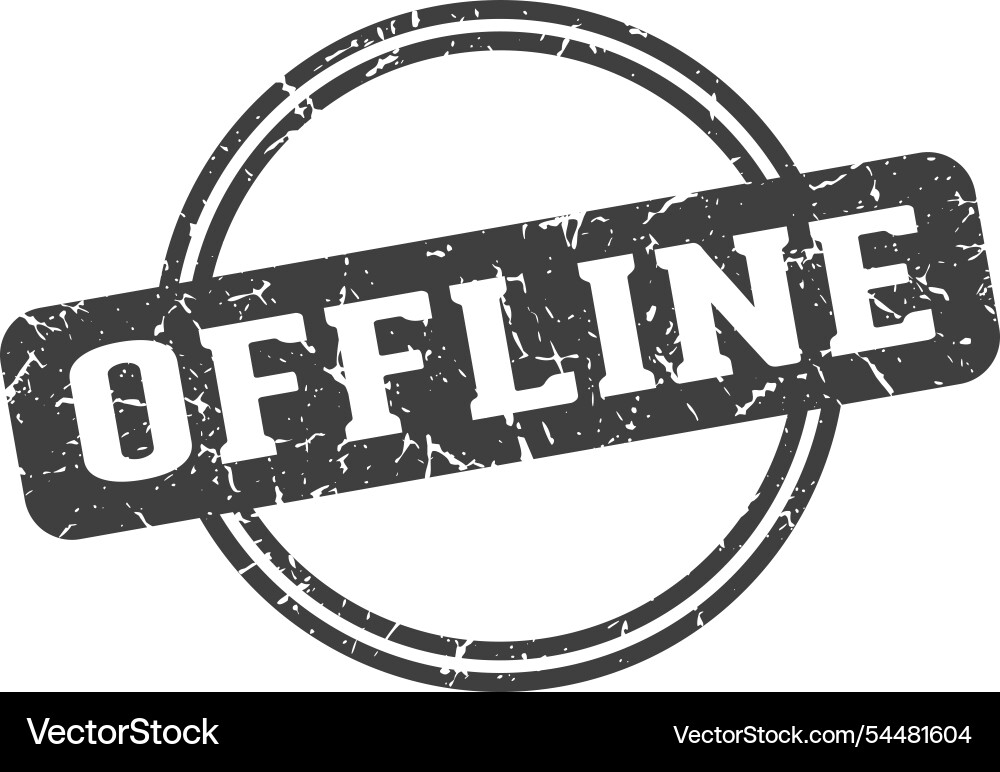 Offline stamp Royalty Free Vector Image - VectorStock