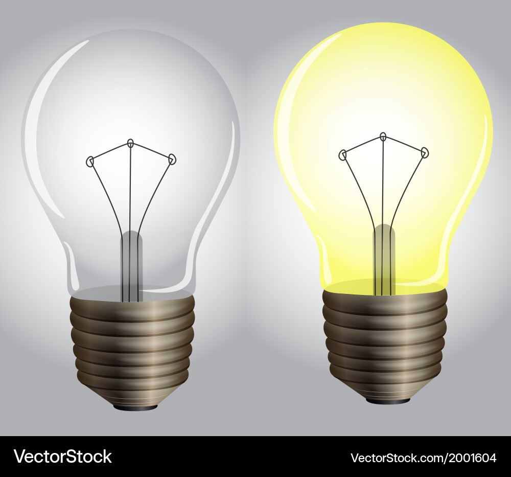 On and off lights Royalty Free Vector Image - VectorStock