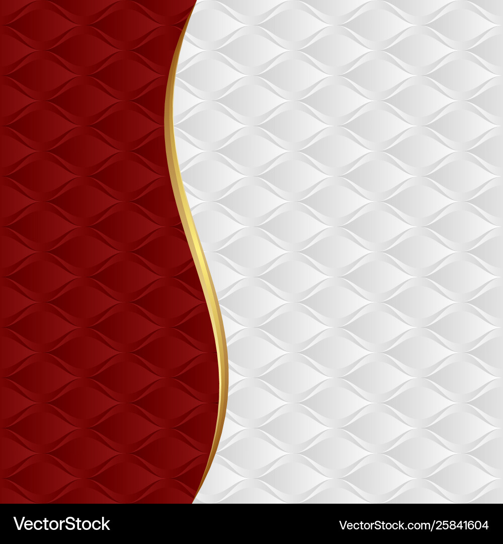 Red and white background with decorative pattern Vector Image