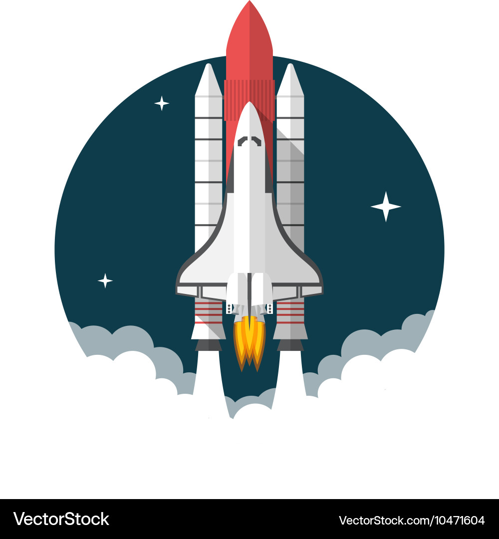 Space Shuttle Icon Royalty Free Vector Image - VectorStock