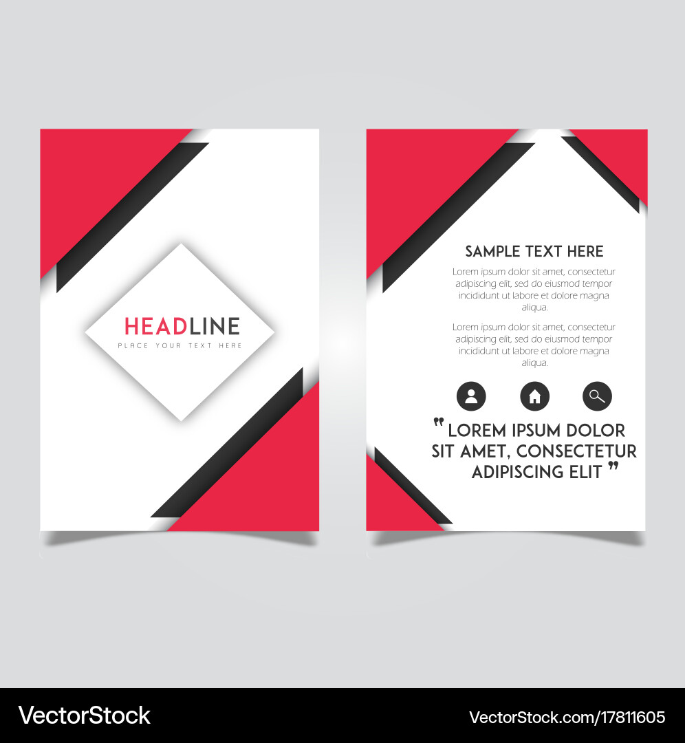 Abstract magazine layout template designs Vector Image