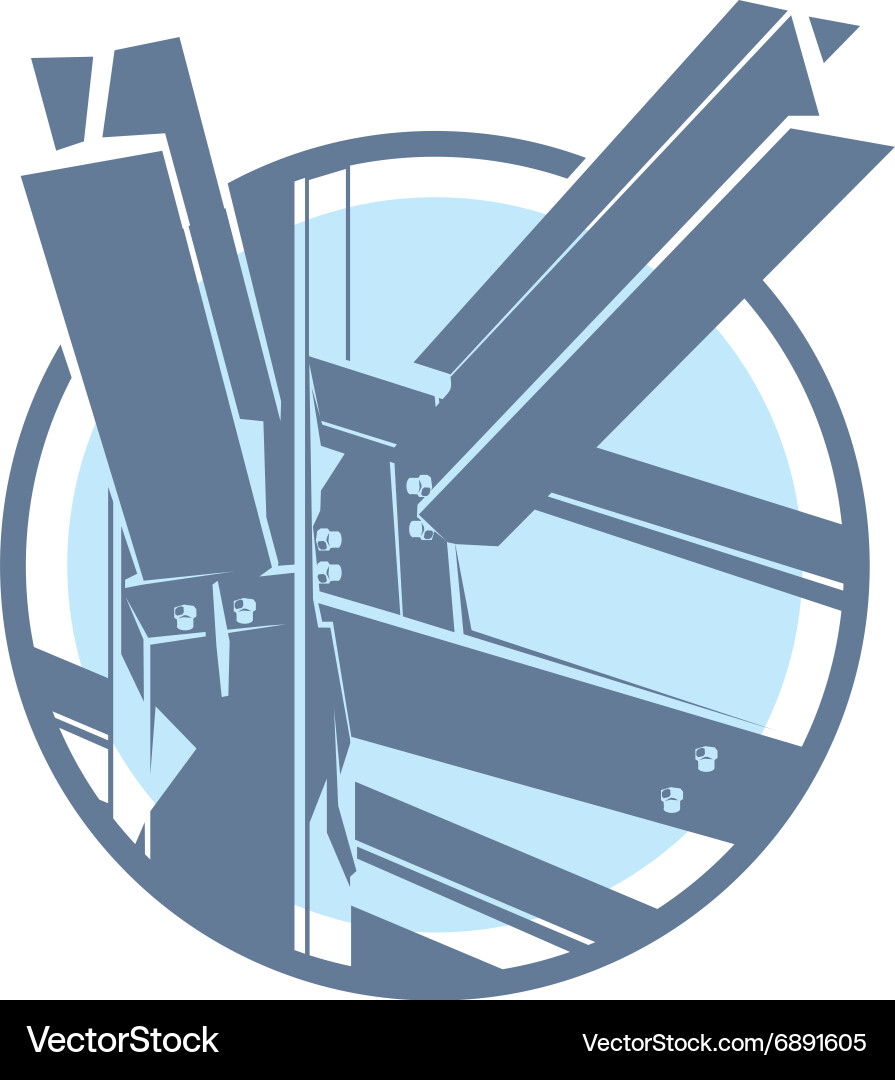 Construction metal frame icon Royalty Free Vector Image