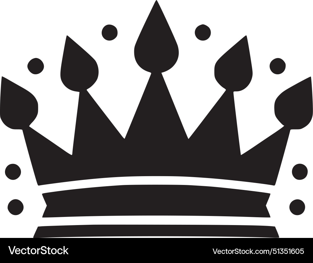 Crown - minimalist and simple silhouette Vector Image