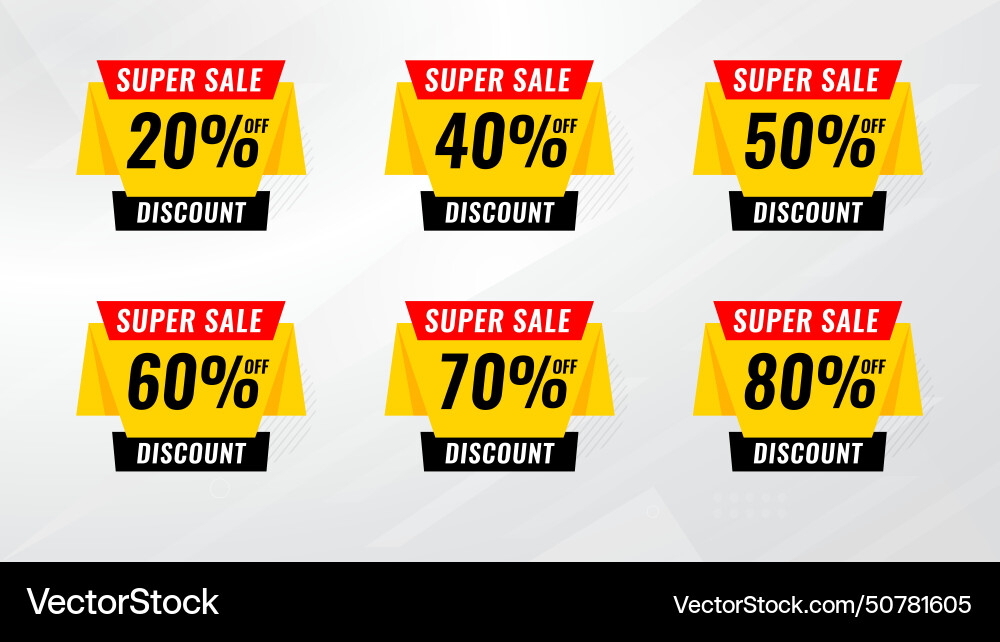 Discount Sale Labels Royalty Free Vector Image