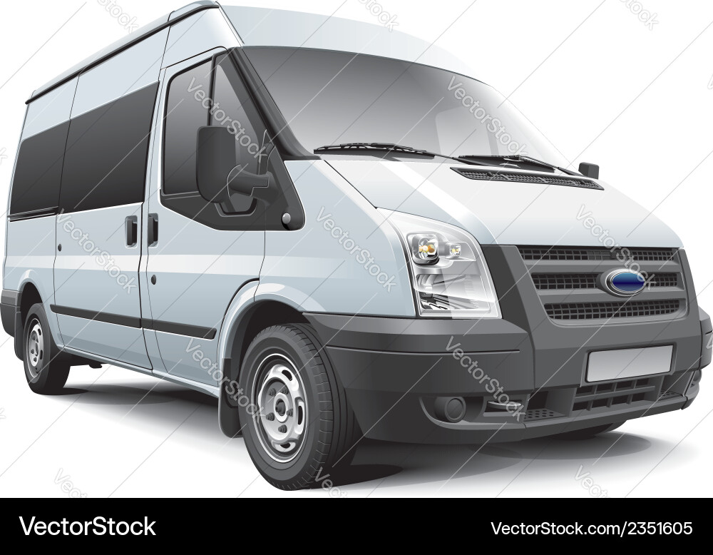 European passenger van Royalty Free Vector Image
