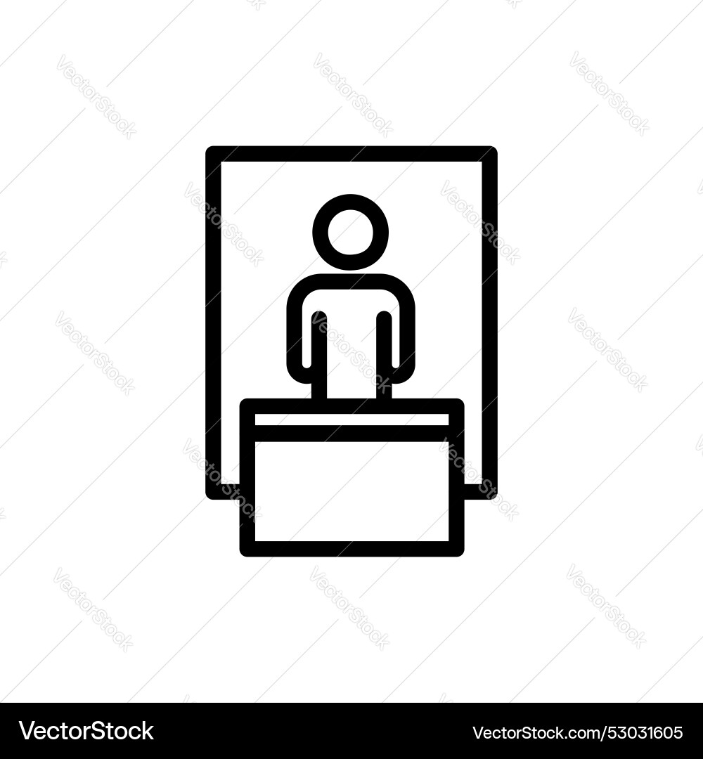 Exhibitor icon isolated on white background Vector Image