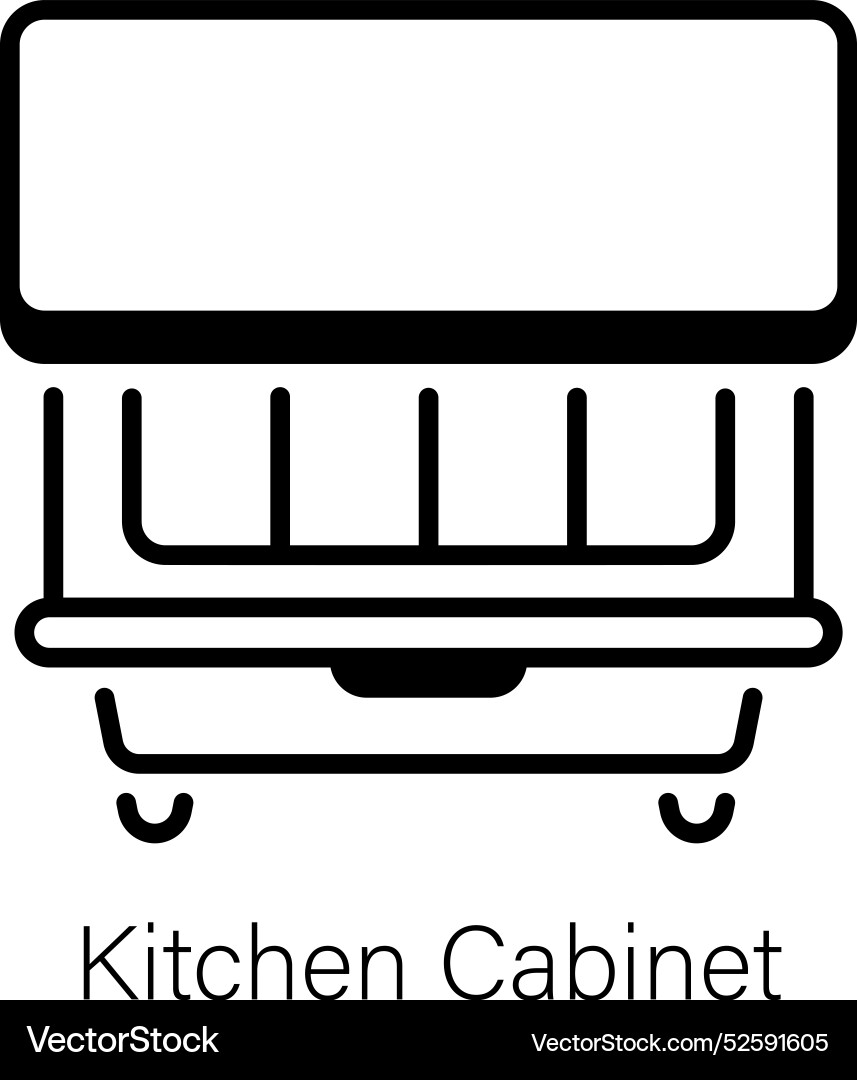 Kitchen cabinet Royalty Free Vector Image - VectorStock