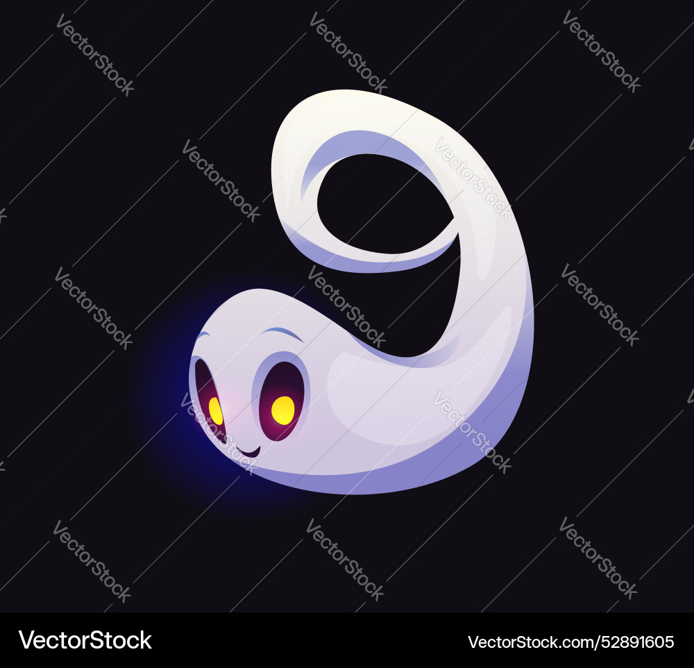 Number nine halloween ghosts font scary typeface Vector Image
