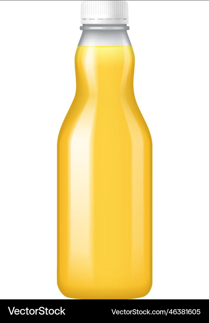 Realistic juice bottle Royalty Free Vector Image