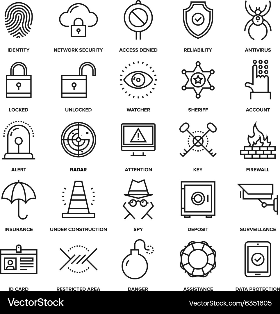 Security and protection Royalty Free Vector Image