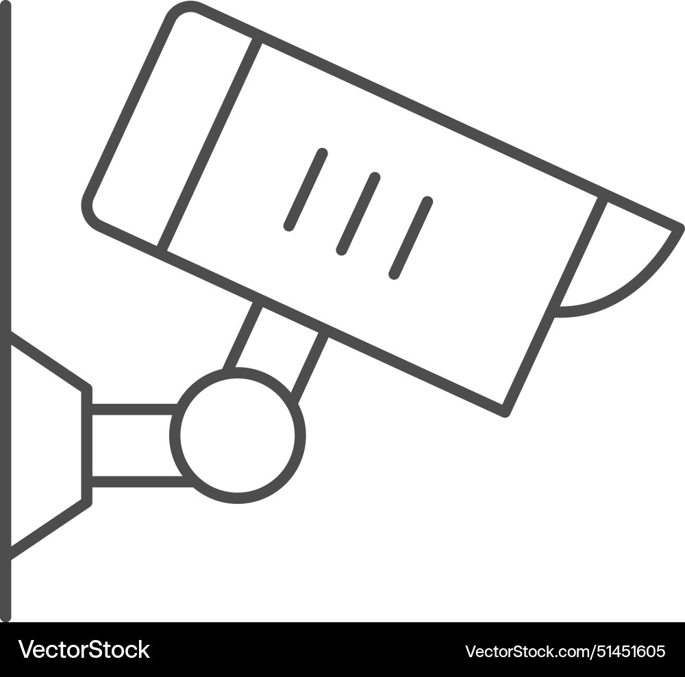 Security camera line outline icon Royalty Free Vector Image