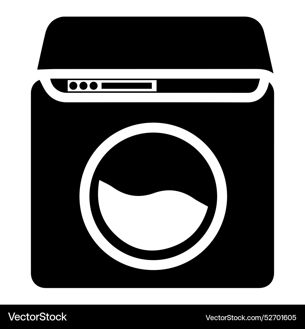 Single tub washing machine icon Royalty Free Vector Image