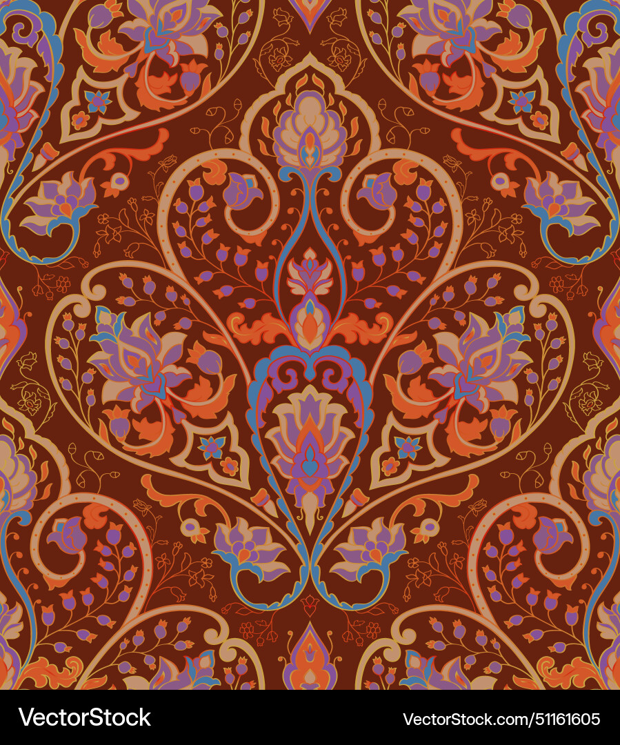 Vintage floral traditional pattern Royalty Free Vector Image