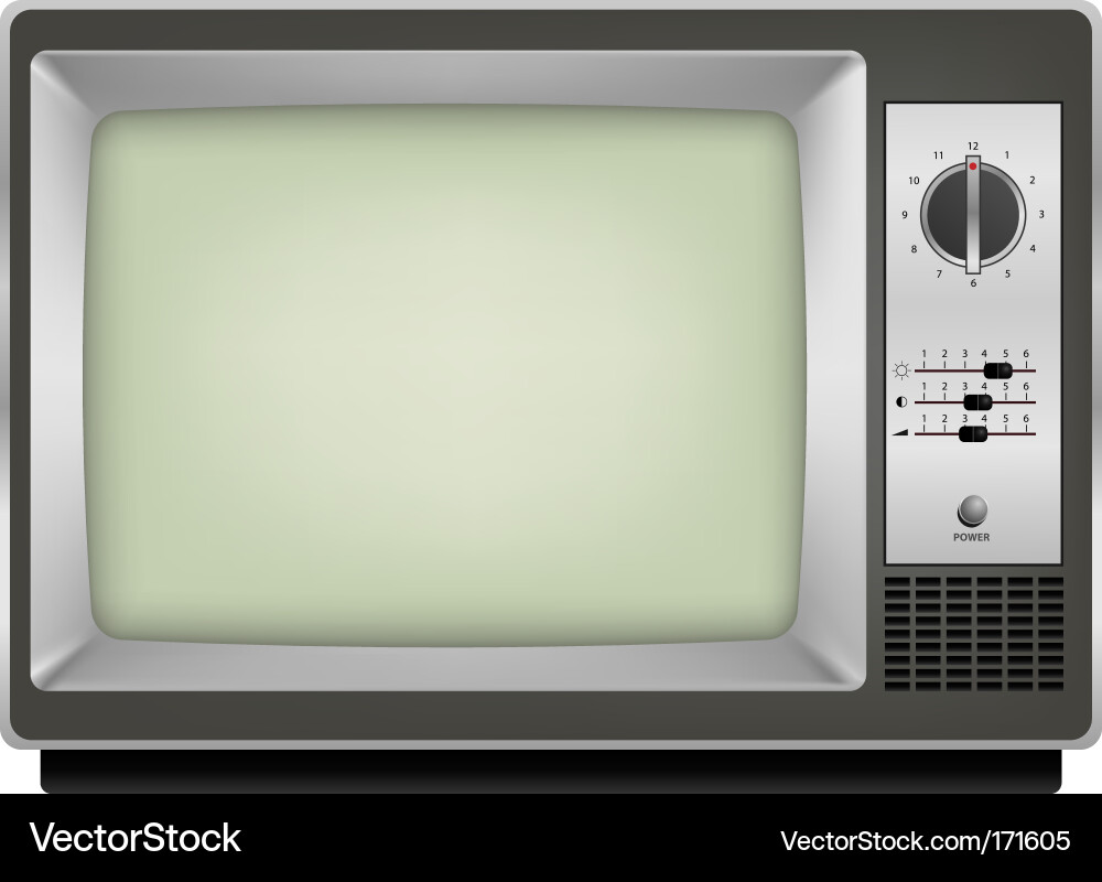 Vintage Television Set Royalty Free Vector Image