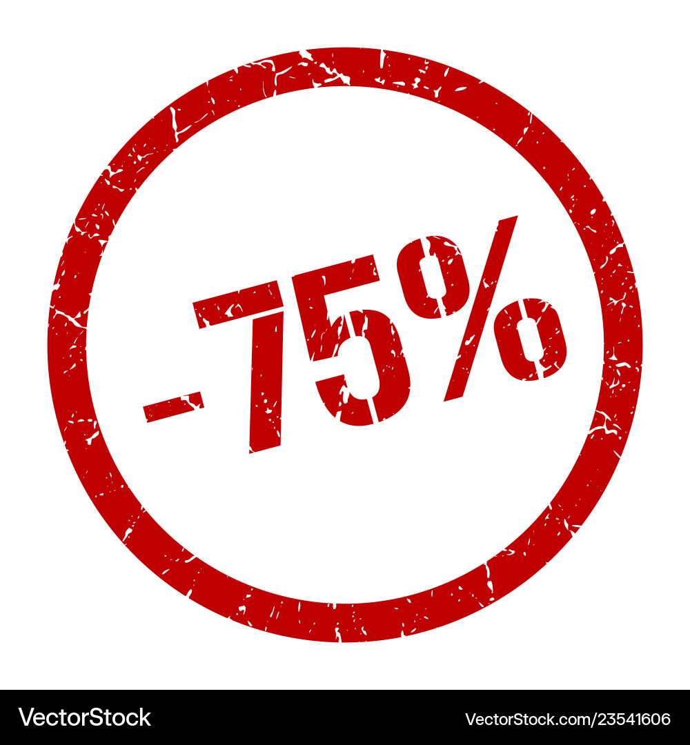 75 stamp Royalty Free Vector Image - VectorStock