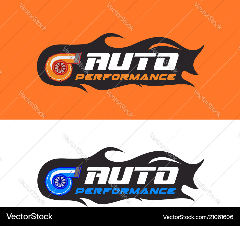 Auto performance logo Royalty Free Vector Image