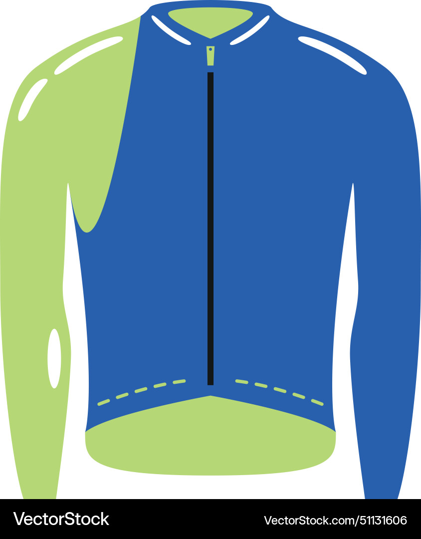 Bicycle equipment jacket Royalty Free Vector Image
