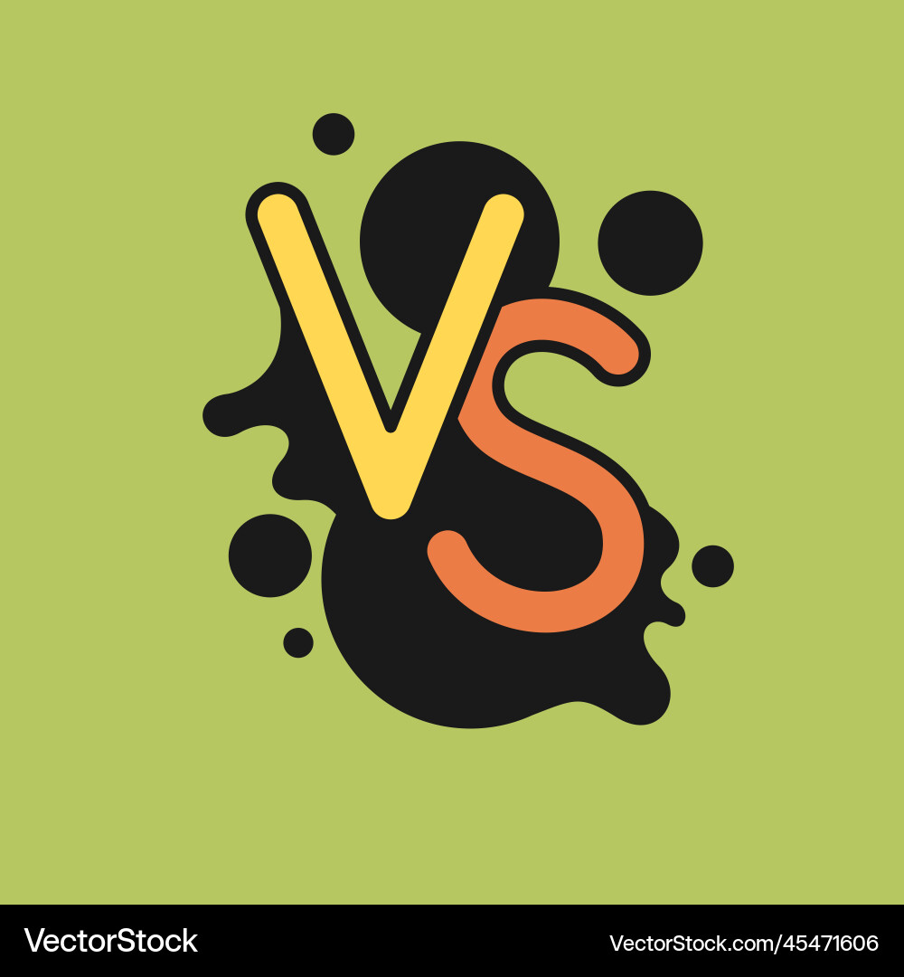 Bright poster symbols of confrontation vs Vector Image