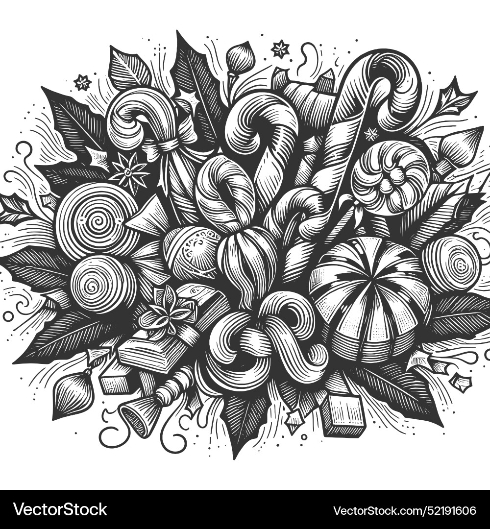 Christmas candy and gifts Royalty Free Vector Image