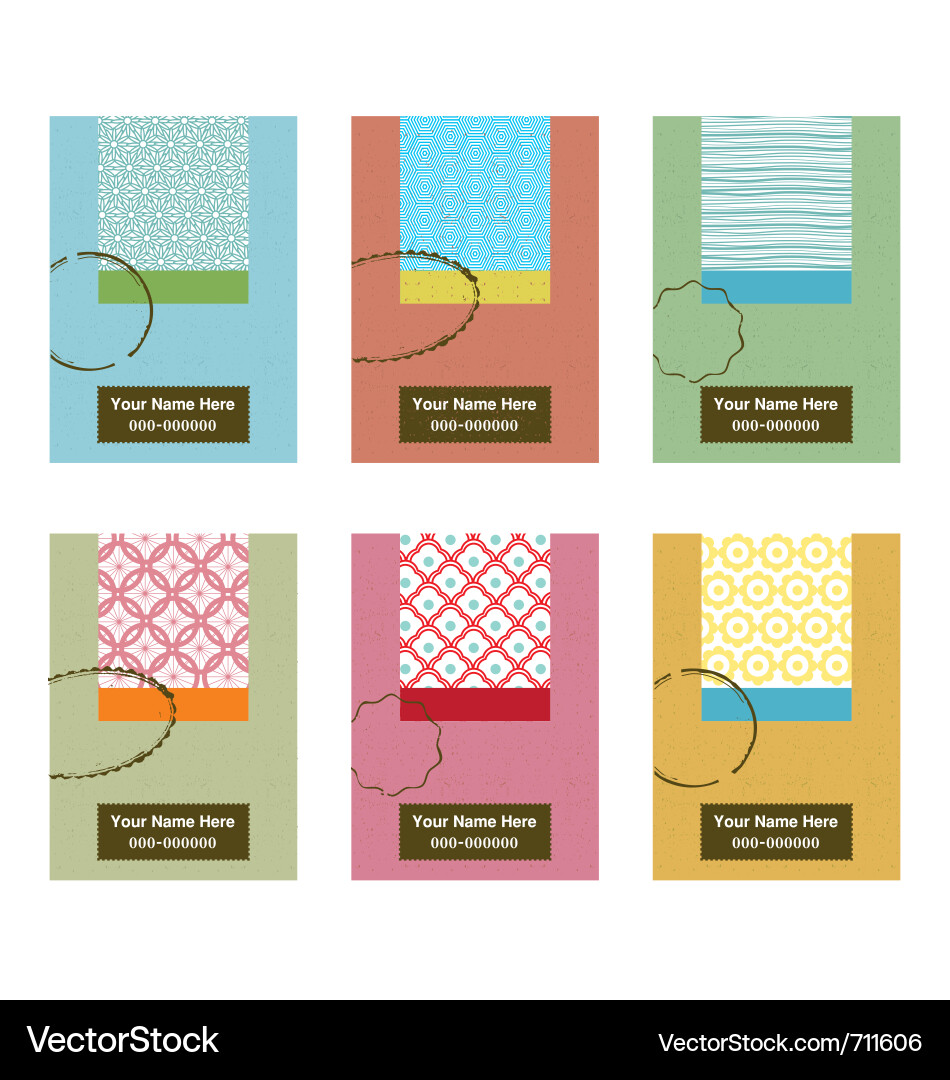 Colorful cards Royalty Free Vector Image - VectorStock