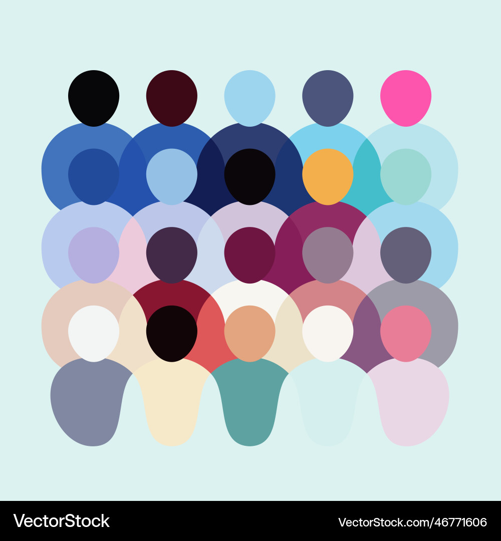 Diverse crowd of people Royalty Free Vector Image