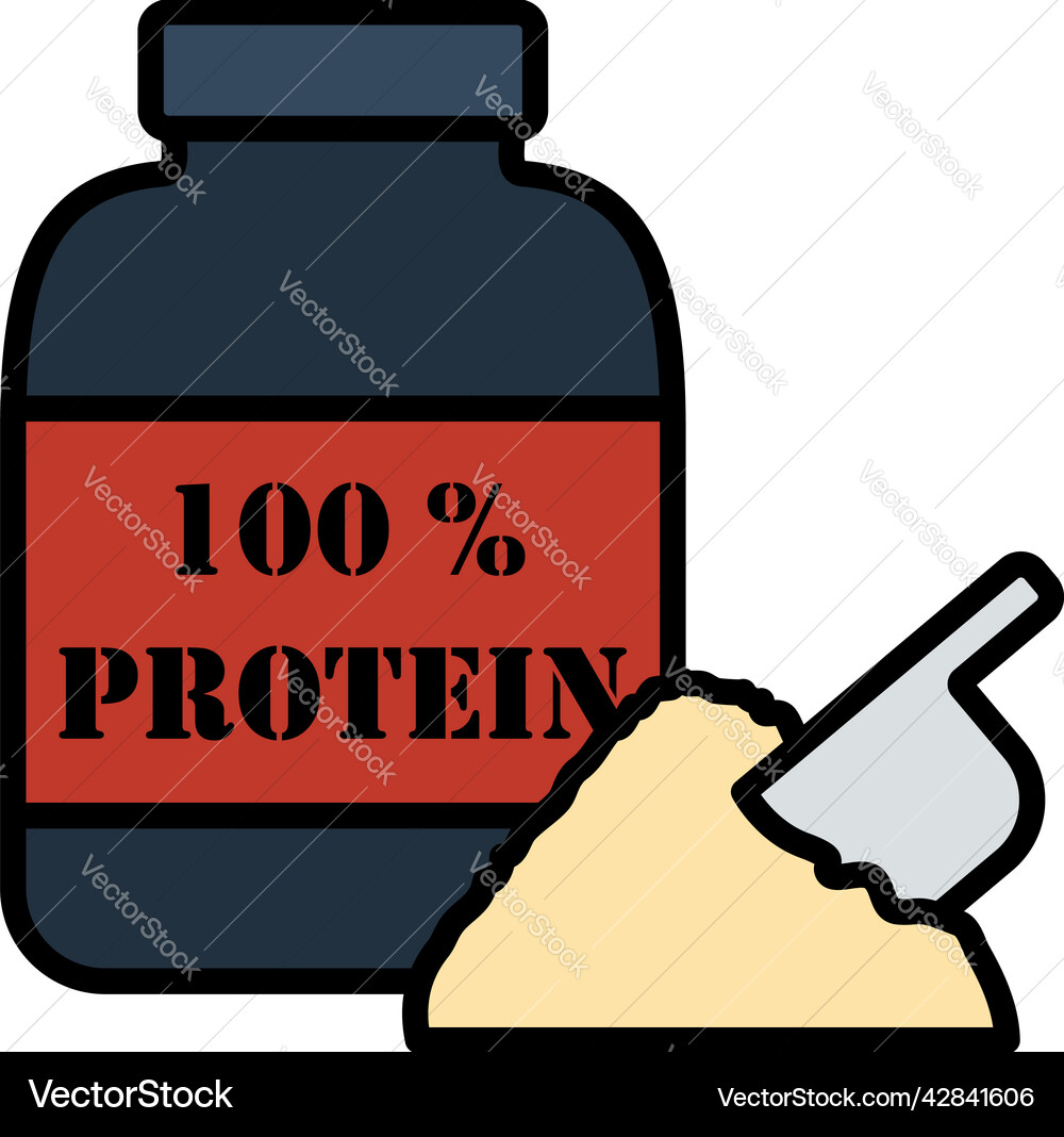 Icon of protein conteiner Royalty Free Vector Image