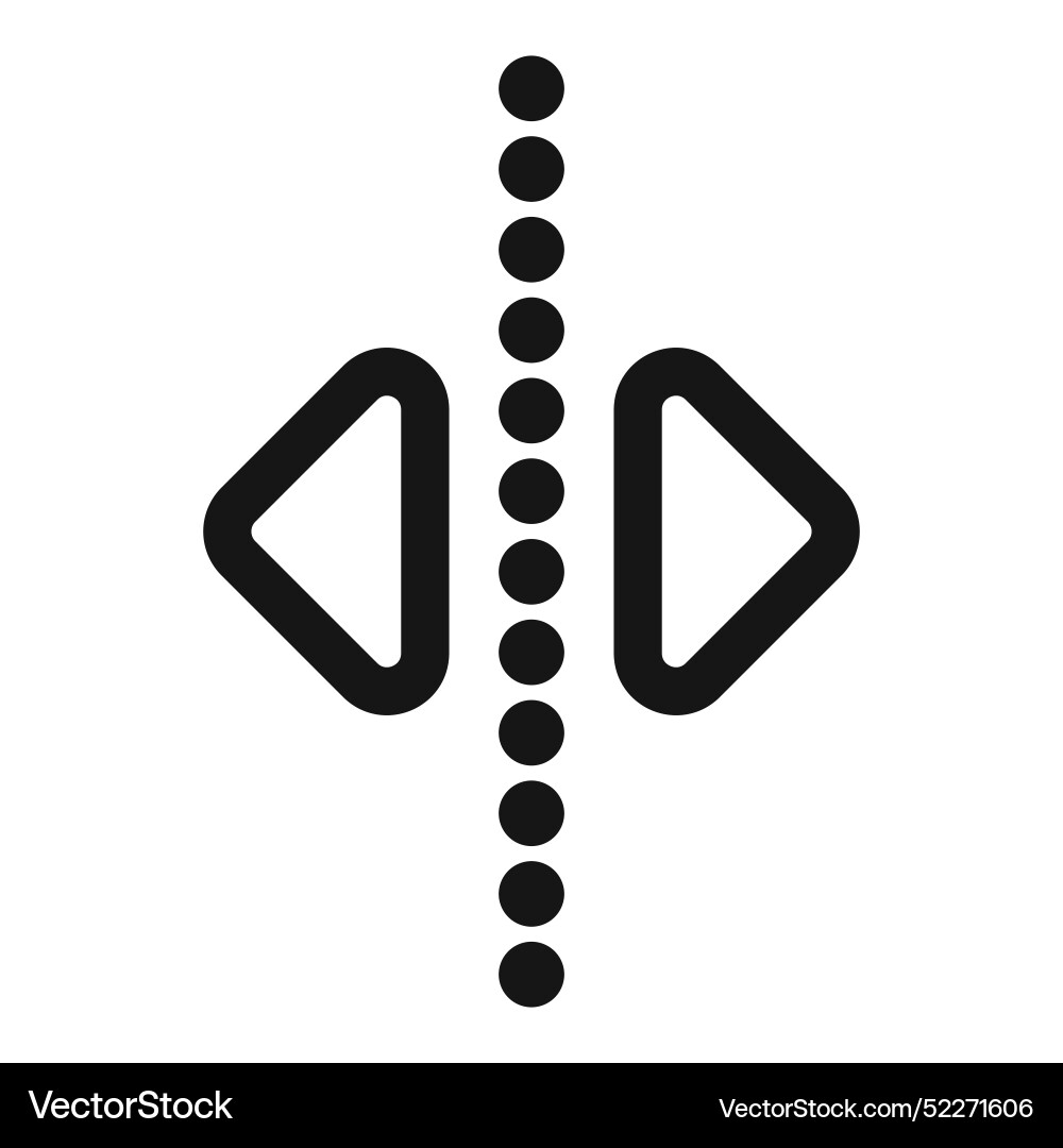 Reflect tool icon black line art logo Royalty Free Vector