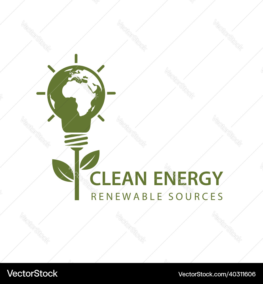Renewable energy icon Royalty Free Vector Image