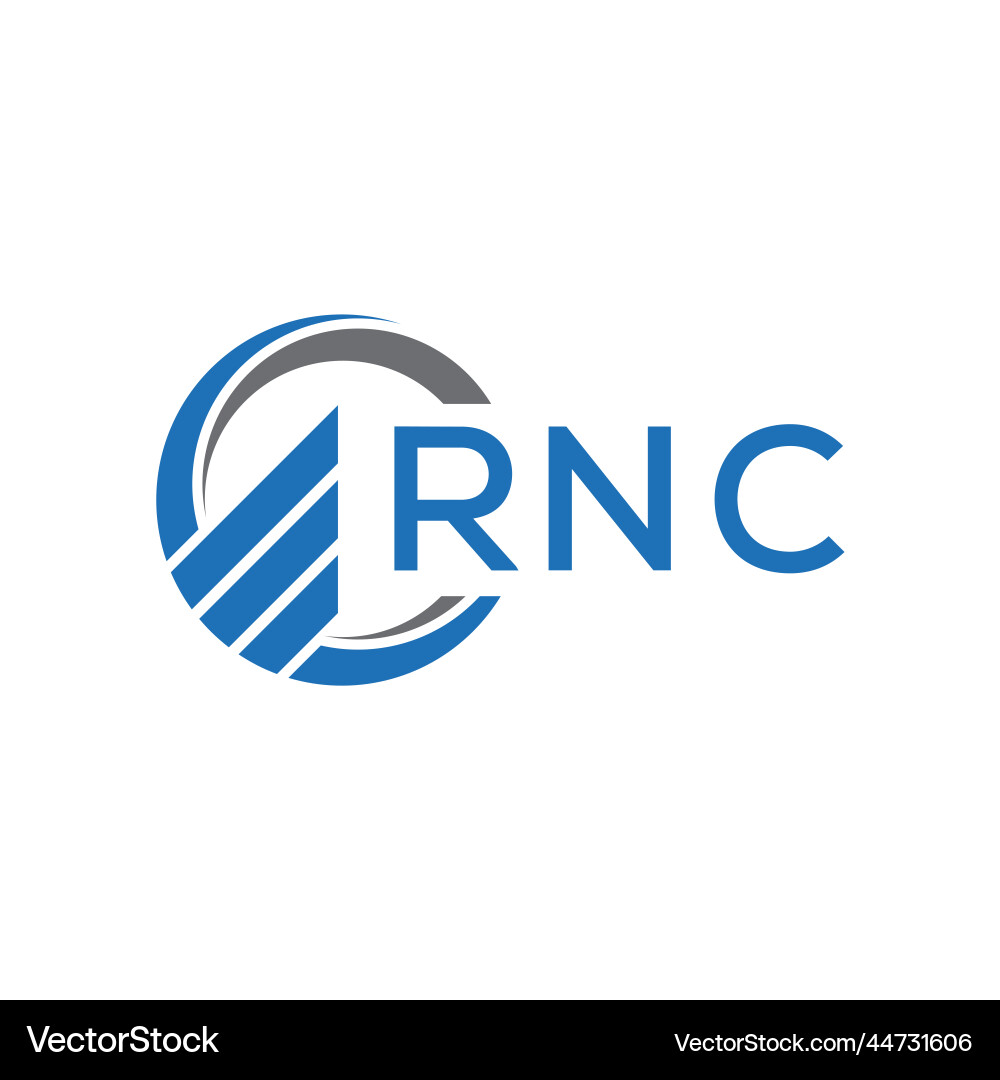 Rnc abstrakte Technologie Logo Design auf weiß Vektorbild