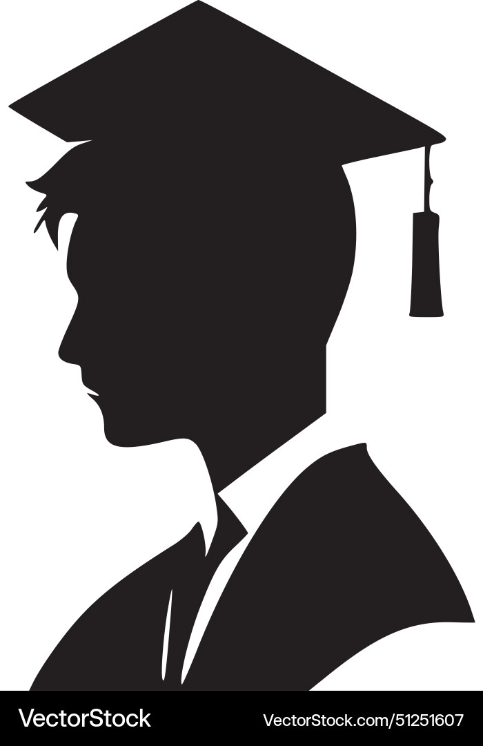Graduate - minimalist and simple silhouette Vector Image