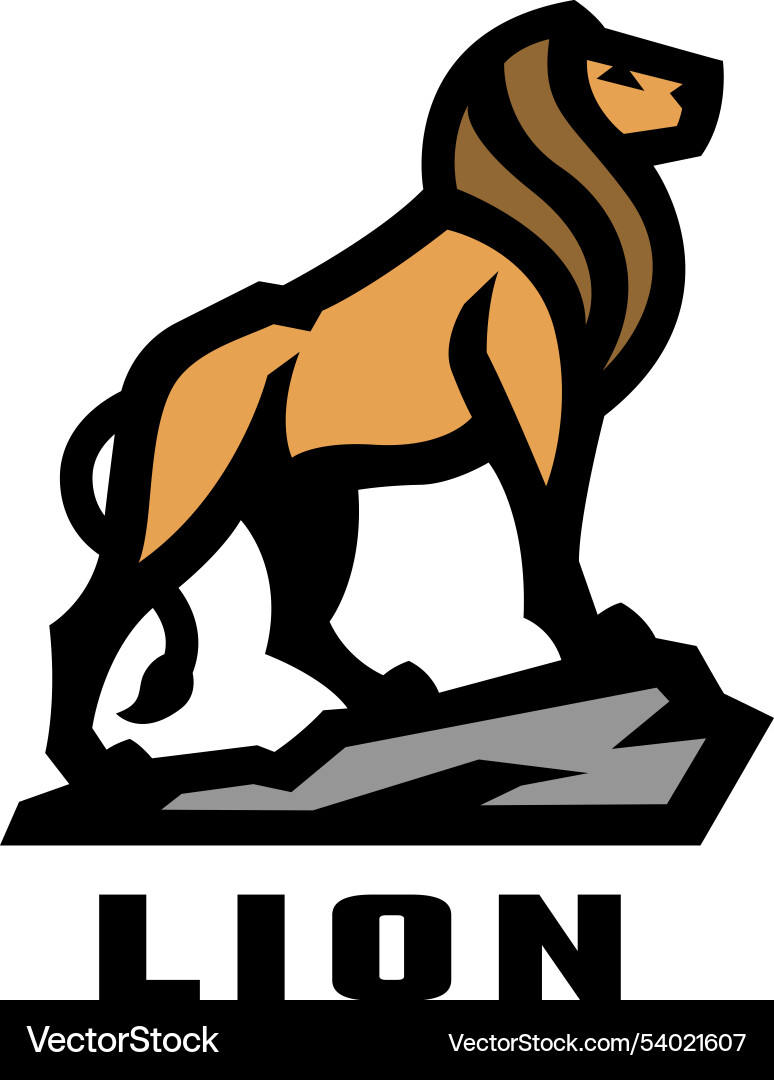Lion logo symbol Royalty Free Vector Image - VectorStock