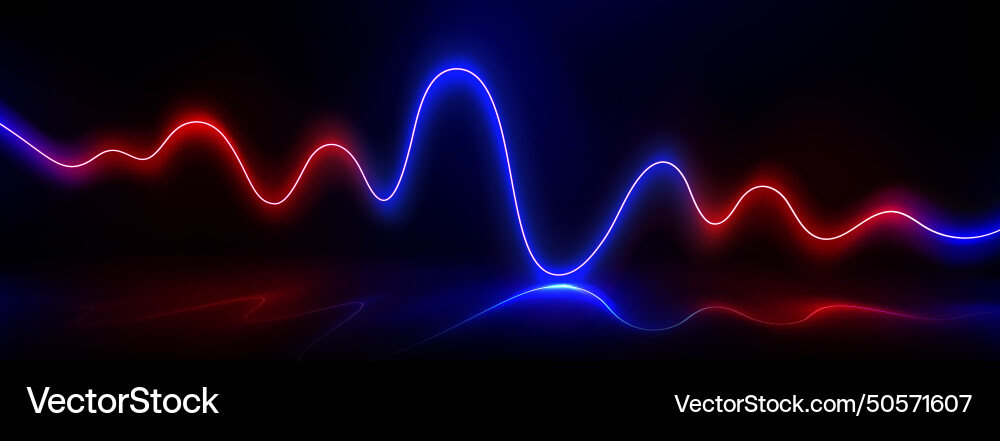 Neon laser wave for music equalizer concept Vector Image