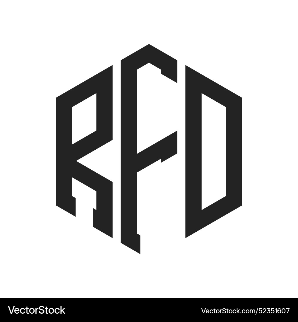 Rfd logo design initial letter monogram Royalty Free Vector