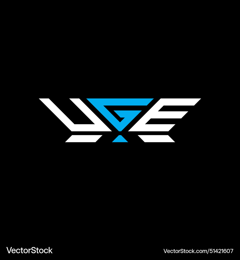 Uge letter logo design simple and modern Vector Image