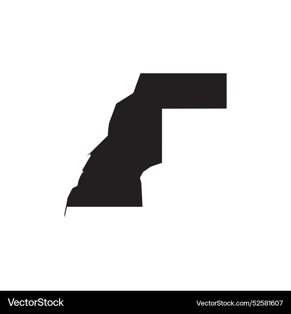 Western sahara map icon Royalty Free Vector Image