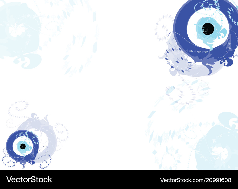 Card with blue evil eye Royalty Free Vector Image