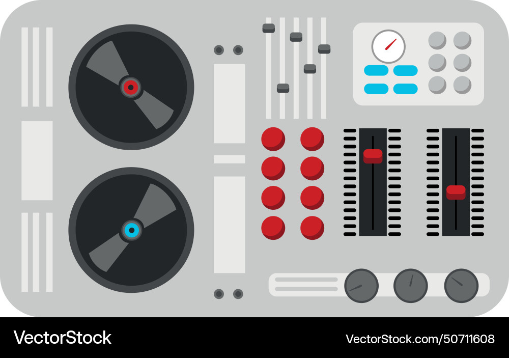 Dj mixer music isolated Royalty Free Vector Image