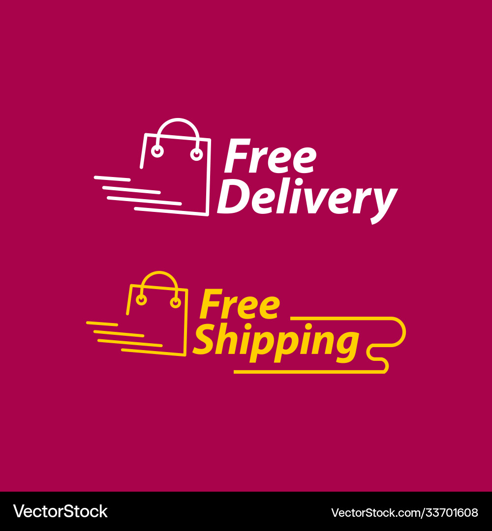Free delivery shipping tag label template Vector Image