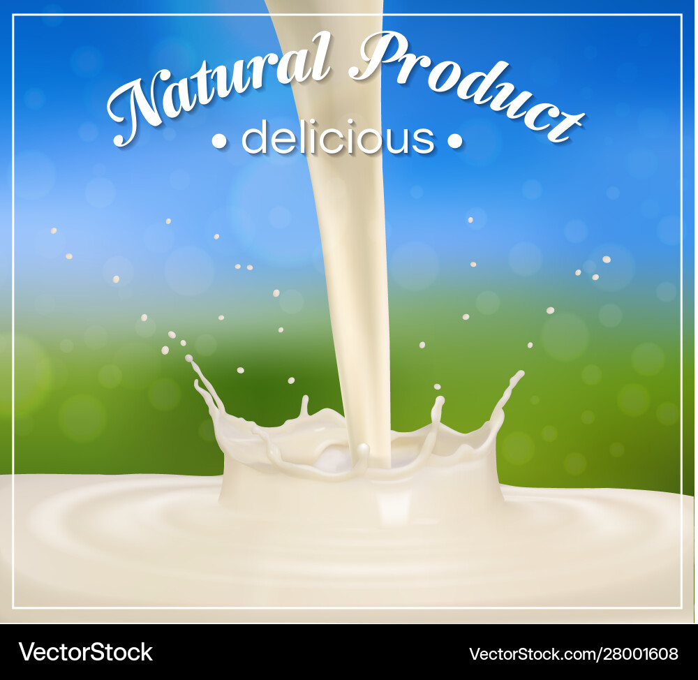 Milk splash design element Royalty Free Vector Image