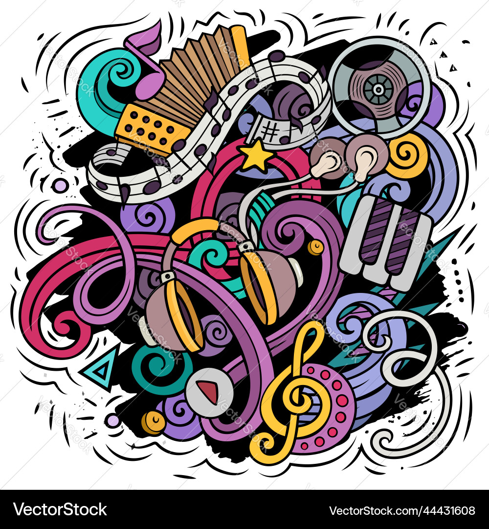 Music cartoon Royalty Free Vector Image - VectorStock
