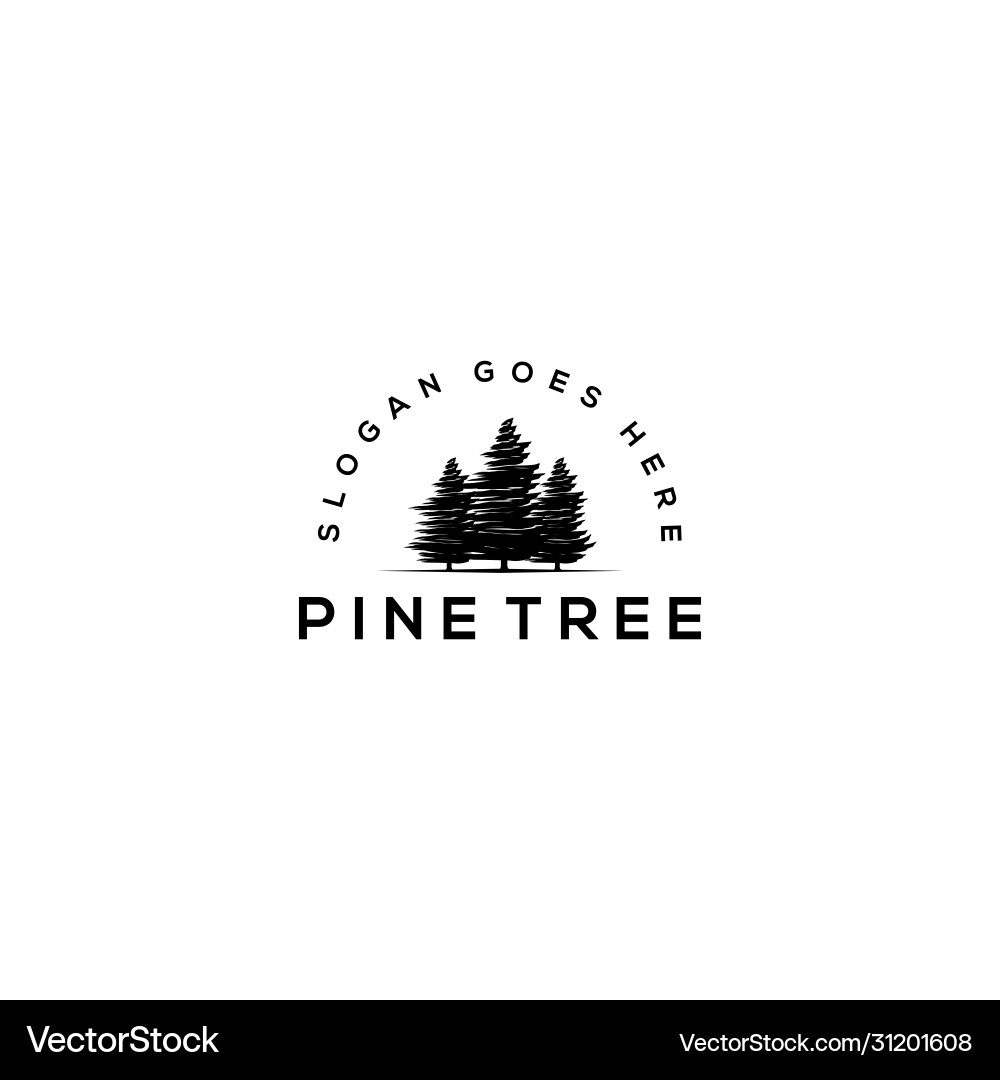 Pine-tree icon isolated sign symbol Royalty Free Vector